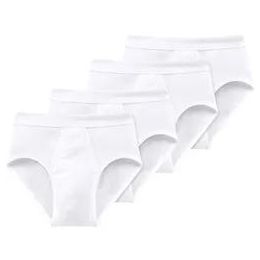 Slip Schiesser "Slip ESSENTIALS 4er Pack", Herren, Gr. M, wei&szlig;, Obermaterial: 100% Baumwolle CO., Unterhosen Slip