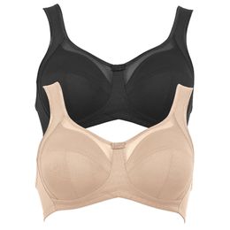 Entlastungs-BH Anita "Komfort BH Clara", Damen, Gr. 105, Cup C, bunt (beige schwarz), Obermaterial: 85% Polyamid PA. 15% Elasthan EL., BHs Entlastungs-BH
