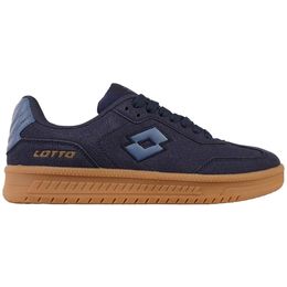 Sneaker Lotto, Herren, Gr. 37, blau (navy, midblau), Synthetik, mehrfarbig, Schuhe Sneaker, - aus tierfreiem Velours