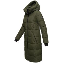 Steppjacke Marikoo "Marikoo Zuraraa lange Damen Winter Steppjacke B989", Damen, Gr. L, gr&uuml;n (schwarz olive), Obermaterial: 100% Polyester PES., Jacken Steppjacke