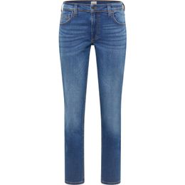 Straight-Jeans Mustang "Herren Style Washington Straight", Herren, Gr. 50, L&auml;nge 34, 502 mittelblau, Denim/Jeans, 99% Baumwolle, 1% Elasthan, unifarben, straight fit, Jeans Straight-Jeans