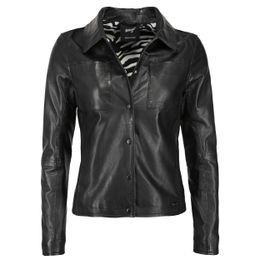Lederjacke Maze "Lederjacke", Damen, Gr. M, schwarz, Obermaterial: 100% Lammleder LEL. Futter: 100% Polyester PES., Jacken Lederjacke