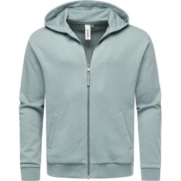 Sweatjacke Ragwear "Sweatjacke Natten", Herren, Gr. M, blau (stone blau), Obermaterial: 70% Baumwolle CO. 30% Polyester PES., Sweatjacken Sweatjacke