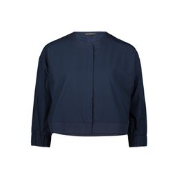 Jackenblazer Betty Barclay "Blouson mit 3/4 Arm", Damen, Gr. 46, blau (dunkelblau), Obermaterial: 100% Polyester PES., Blazer Jackenblazer
