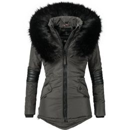 Winterjacke Navahoo "Winterjacke Nirvana", Damen, Gr. S, grau (anthrazitgrau), Obermaterial: 100% Polyester PES. Obermaterial: Futter: 100% Polyester PES. 100% Polyester PES., Jacken Winterjacke
