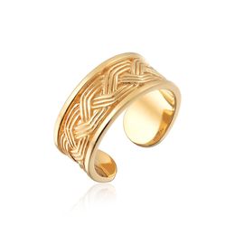 Silberring Kuzzoi "Ring Herren Bandring Ornament Design Offen 925 Silber" Gr. 62, gold, Fingerringe, Herren, 62, Silber 925 (Sterlingsilber), Silberring