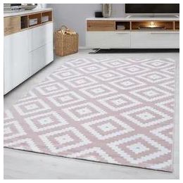 Teppich Ayyildiz TEPPICHE "Plus 8005", pink, B:120cm H:6mm L:170cm, Kunstfaser, Teppiche, Teppich, L&auml;ufer, gemusterter Flachflor, robust, Webteppich, alle R&auml;ume