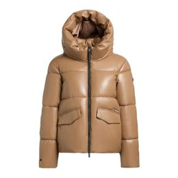 Steppjacke Khujo "Steppjacke Aurora", Damen, Gr. L, braun (light braun), Obermaterial: 100% Polyurethan PU. Obermaterial: Futter: 100% Polyester PES. 100% Polyester PES., Jacken Steppjacke
