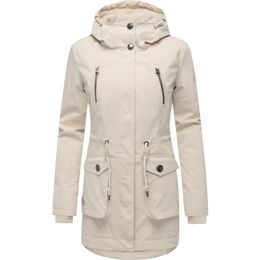 Kurzmantel Ragwear "Kurzmantel Ellsa YOUMODO", Damen, Gr. XS, beige (ecru), Obermaterial: 100% Polyester PES. Obermaterial: Futter: 100% Polyester PES. 100% Polyester PES., M&auml;ntel Kurzmantel