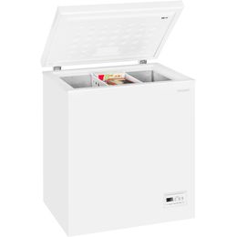 Exquisit Gefriertruhe "GT150-E-041E weiss", Energieeffizienz: E, wei&szlig;, B/H/T: 70,5cm x 84,5cm x 55cm, Gefriertruhen, 2‑in‑1 Gefrier- & K&uuml;hltruhe mit LED, individuell einstellbar, Gefriertruhe