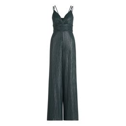 Jumpsuit Vera Mont "Jumpsuit mit Glanzeffekt", Damen, Gr. 40, EURO, gr&uuml;n (dunkelgr&uuml;n, grau), Obermaterial: 95% Polyester PES. 5% Elasthan EL., Overalls Jumpsuit