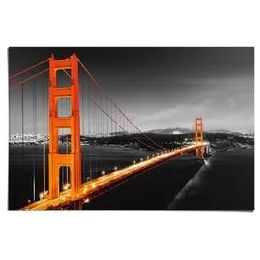 Poster Reinders "San Fransisco Golden Gate Br&uuml;cke", orange (farbe bild(er): orange), B:91,5cm H:61cm, Papier, Bilder, Poster
