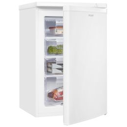 Exquisit Gefrierschrank "GS80-040E", Energieeffizienz: E, silber (wei&szlig;), B:55cm H:85,5cm T:58cm, Gefrierschr&auml;nke, 4*-Gefrierschrank mit ergonomischer Griffmulde &ndash; bequem zu &ouml;ffnen, Gefrierschrank