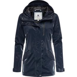 Outdoorjacke Ragwear "Outdoorjacke Meast Rainy", Damen, Gr. S, blau (navy), Obermaterial: 100% Polyester PES. Obermaterial: Futter: 100% Polyester PES., Jacken Outdoorjacke