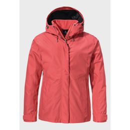 Sch&ouml;ffel Doppeljacke SCH&Ouml;FFEL "Hiking 3in1 Jacket Style Okere WMS", Damen, Gr. 36, rosa (2675, rosa), Aussenjacke Oberstoff: Aussenseite: 100% Polyester; (Membran: Thermoplastisches Polyurethan); Futter: 100% Polyester Innenjacke Oberstoff: 100% Polyester; Futter &Auml;rmel: 100% Polyester, regular fit, hoch geschlossener Ausschnitt, Jacken Doppeljacke