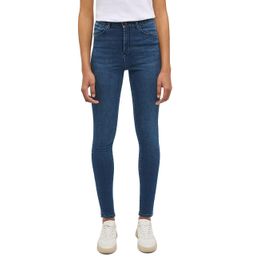 Skinny-fit-Jeans Mustang "Damen Style Georgia Super Skinny", Damen, Gr. 26, L&auml;nge 32, 782 mittelblau, Denim/Jeans, 82% Baumwolle, 16% Polyester, 2% Elasthan, unifarben, skinny fit, Jeans Skinny-fit-Jeans