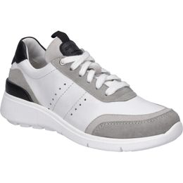 Sneaker Josef Seibel "Giulietta 01, weiss-grau", Damen, Gr. 36, wei&szlig; (wei&szlig;, grau), Obermaterial: 100% Rindsleder Leather cow., Schuhe Sneaker