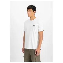 T-Shirt Alpha Industries "Basic T-Shirt SL", Herren, Gr. S, wei&szlig;, Obermaterial: 100% Baumwolle, Shirts T-Shirt