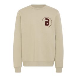 Longpullover Blend "Sweater BHFLORIAN", Herren, Gr. S, beige (crockery), Obermaterial: 50% Baumwolle CO. 50% Polyester PES., Pullover Longpullover
