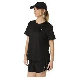 Laufshirt asics "asics CORE TOP", Damen, Gr. XS (34), schwarz (performance schwarz), Obermaterial: 100% Polyester, Shirts Laufshirt, f&uuml;r Sportmode, Fr&uuml;hlings- und Herbstmode, mit reflektierenden Details