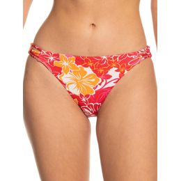 Bikini-Hose Roxy "Sea Spray Classics", Damen, Gr. M, US-Gr&ouml;&szlig;en, rot (hilo hibiscus, small), 87% Nylon, 13% Elasthan, Badehosen Bikini-Hose