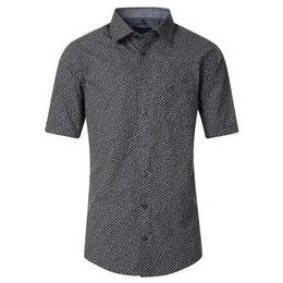 Kurzarmhemd Casamoda "Casamoda Freizeithemd Kurzarm Print", Herren, Gr. XL, Normalgr&ouml;&szlig;en, schwarz, 100% Baumwolle, bedruckt, comfort fit, Hemden