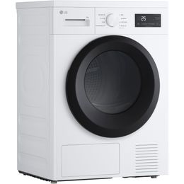 LG W&auml;rmepumpentrockner "RT80B2", Energieeffizienz: D, wei&szlig;, B:60cm H:85cm T:60cm, Trockner, Sicherheitsglast&uuml;r, W&auml;rmepumpentrockner