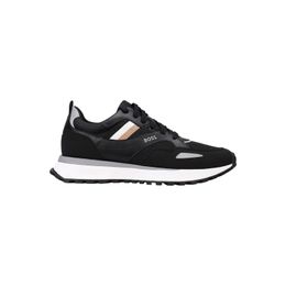 Sneaker BOSS "Sneaker Jonah Runn mx N", Herren, Gr. 43, schwarz, Obermaterial: 60% Polyester PES. 40% Polyurethan PU. Futter: 100% Polyester PES. 70% EVA EVA. 30% Gummi rubber., Schuhe Sneaker