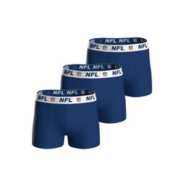 Boxershorts NFL "Boxershort NFL SHIELD 3pk Boxers 3er Pack", Herren, Gr. XL, blau (dunkelblau), Obermaterial: 95% Baumwolle CO. 5% Elasthan EL., Unterhosen Boxershorts
