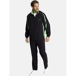 Trainingsanzug Jan Vanderstorm "Freizeitanzug EIRIK", Damen, Gr. 54, gr&uuml;n (schwarz gr&uuml;n), Obermaterial: 100% Polyester COOLMAX PES(Coolmax)., Homewear-Sets Trainingsanzug
