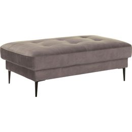 Polsterhocker Trendmanufaktur "Luzi, Polsterhocker, moderner Fu&szlig;hocker", grau (cloud gray), B:125cm H:42cm T:72cm, 100% Polyester, Hocker, Polsterhocker, passend zur Serie, extra hohe Metallf&uuml;&szlig;e, 125 x 42x 72 cm