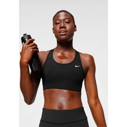 Sport-BH Nike "Dri-FIT Swoosh Women's Medium-Support Non-Padded Sports Bra", Damen, Gr. XS, N-Gr, schwarz, Obermaterial: 82% Polyester, 18% Elasthan, BHs Sport-BH