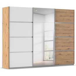 Kleiderschrank Rauch "Schwebet&uuml;renschrank OTTO&acute;s Choice Garderobe Schrank TOP ANGEBOT Avola", beige (eiche artisan, alpinwei&szlig;, leisten chrom), B:271cm H:229cm T:62cm, Holzwerkstoff, Schr&auml;nke, Kleiderschrank, mit eleganten Zierleisten in Chrom, Schwarz oder Wei&szlig; MADE IN GERMANY