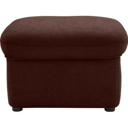 Hocker DOMO collection "Faenza", braun (dunkelbraun), B:60cm H:41cm T:60cm, 100% Polyester, Hocker, Hocker, DOMO collection Hocker, in gro&szlig;er Farbvielfalt
