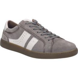 Sneaker Josef Seibel "Lio 07, asphalt-kombi", Herren, Gr. 46, grau (asphalt, kombi), Obermaterial: 100% Rindsleder Leather cow., Schuhe Sneaker