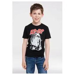 T-Shirt logoshirt "Star Wars &ndash; R2-D2", M&auml;dchen, Gr. 92, schwarz (schwarz, rot), 100% Baumwolle, bedruckt, normal, Rundhals, Shirts T-Shirt, mit lizenziertem Originaldesign