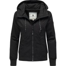 Outdoorjacke Ragwear "Outdoorjacke Lumie YOUMODO", Damen, Gr. M, schwarz, Obermaterial: 65% Polyester PES. 35% Baumwolle CO. Obermaterial: Futter: 100% Polyester PES. 100% Polyester PES., Jacken Outdoorjacke