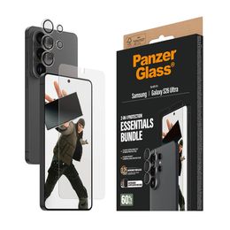 CARE BY PANZERGLASS Displayschutzglas "2-in-1 Protection Essentials Bundle", transparent, B:11,1cm H:1,2cm T:19,7mm, Displayfolien, Displayschutzfolie, Schutzfolie, Kameraschutz, kratz- & sto&szlig;fest, Displayschutzglas
