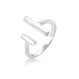 Silberring Elli "Ring Offen Verstellbar Geo Stab Minimal 925 Silber", silber, Fingerringe, Damen, Silber 925 (Sterlingsilber), Silberring