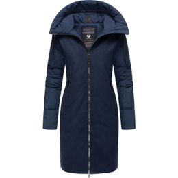 Wintermantel Ragwear "Wintermantel Jumana", Damen, Gr. S, blau (navy), Obermaterial: 100% Polyester PES. Obermaterial: Futter: 100% Polyester PES. 100% Polyester PES., M&auml;ntel Wintermantel