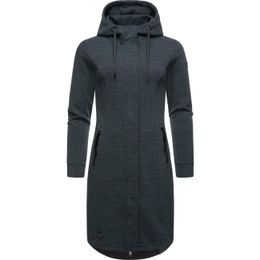 Kapuzensweatjacke Ragwear "Kurzmantel Letti Long", Damen, Gr. S, schwarz, Obermaterial: 54% Polyester PES. 41% Baumwolle CO. 5% Viskose CV., Sweatjacken Kapuzensweatjacke