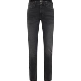 Slim-fit-Jeans Mustang "Herren Style Vegas Slim", Herren, Gr. 31, L&auml;nge 30, 783 dunkelgrau, Denim/Jeans, 98% Baumwolle, 2% Elasthan, unifarben, slim fit, Jeans Slim-fit-Jeans