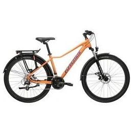 Mountainbike KROSS "KROSS MTB Hardtail Lea 2.0 27,5" orange" Gr. 43, orange (orange, schwarz), Fahrr&auml;der, 46cm, 27,5 Zoll (69,85cm) hinten: 27,5 Zoll (69,85cm)