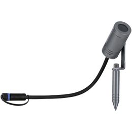 LED Gartenstrahler Paulmann "Plug&Shine", grau (aluminiumfarben), B:5,5cm H:20,4cm T:11cm, Leuchten, LED Gartenstrahler, LED-Modul, 7W IP65 230V 3000K Alu Grey