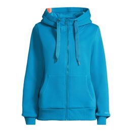 Sweatjacke SALZHAUT "Sweatjacke S&Ouml;&Ouml;TE", Damen, Gr. XS, blau (fjord), Obermaterial: 55% Baumwolle CO. 45% Polyester PES., Sweatjacken Sweatjacke
