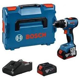 Akku-Bohrschrauber Bosch PROFESSIONAL "&raquo;GSR 18V-65&laquo;", blau, Bohrmaschinen, Inkl. 2x Akku GBA 18V 5,0Ah, in L-BOXX 136