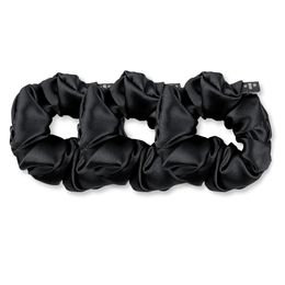 Diadem AILORIA "Set 3 Scrunchies M aus Seide DOUX", Damen, schwarz, Modet&uuml;cher Diadem