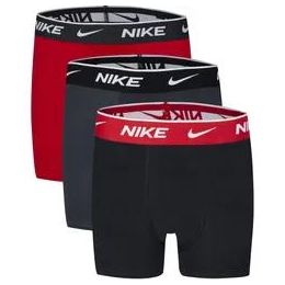 Boxershorts Nike SPORTSWEAR "f&uuml;r Jungs", M&auml;dchen, Gr. 116/122 (128), 3 Stk., rot (university rot), Jersey, Obermaterial: 95% Baumwolle, 5% Elasthan, kontrastfarbene Details, unifarben, Unterhosen, Kinder Unterhose aus Baumwolle