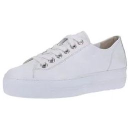 Sneaker Paul Green "Paul Green Sneaker Glattleder", Damen, Gr. 38,5, wei&szlig;, Glattleder, Schuhe Sneaker