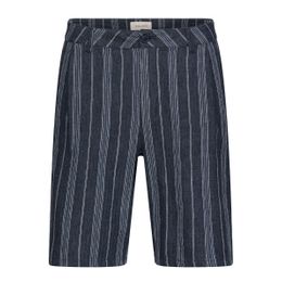 Leinenhose Blend "Leinenhose BHMaddox Linen Mix Striped", Damen, Gr. XXL, N-Gr, blau (salute), Obermaterial: 70% Baumwolle CO. 30% Leinen LI., Hosen Leinenhose